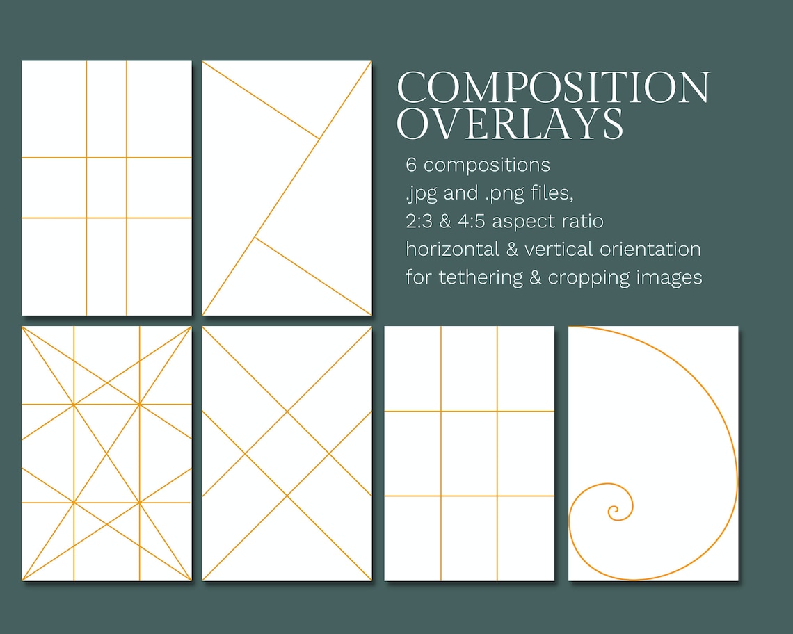 Digital Composition Overlays for Tethering and Cropping Images, Composition Presets, Composition ...