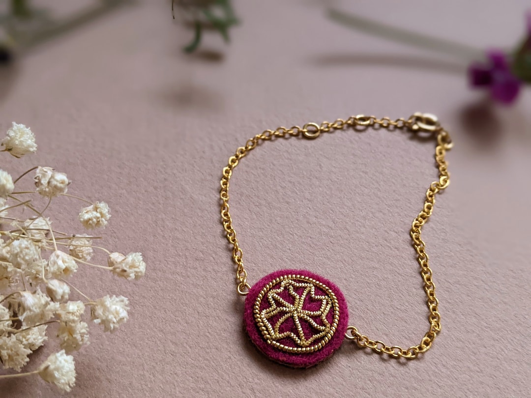 Fine Bracelet, 24K Gold, Embroidered Bracelet, Haute-couture Jewel ...