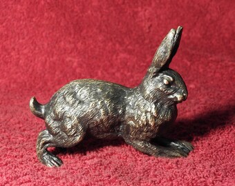 Cast Iron Rabbit Figurine - Etsy