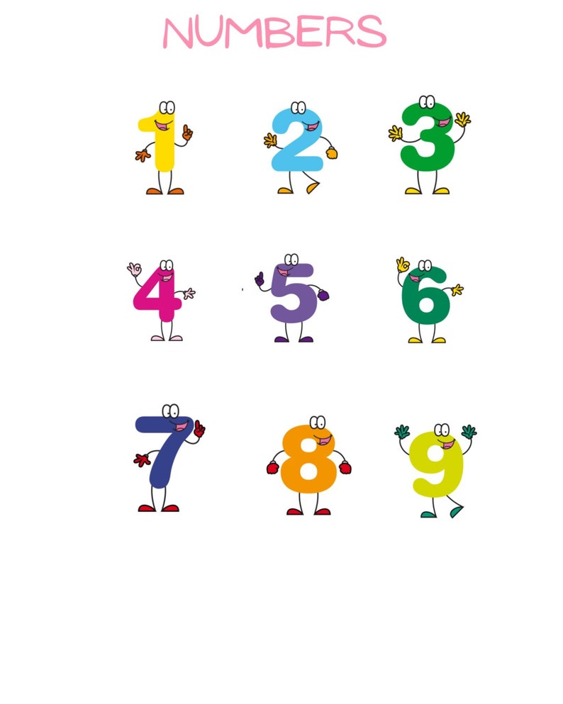 DAYS of the Week // NUMBERS for Kids Wall Printables - Etsy