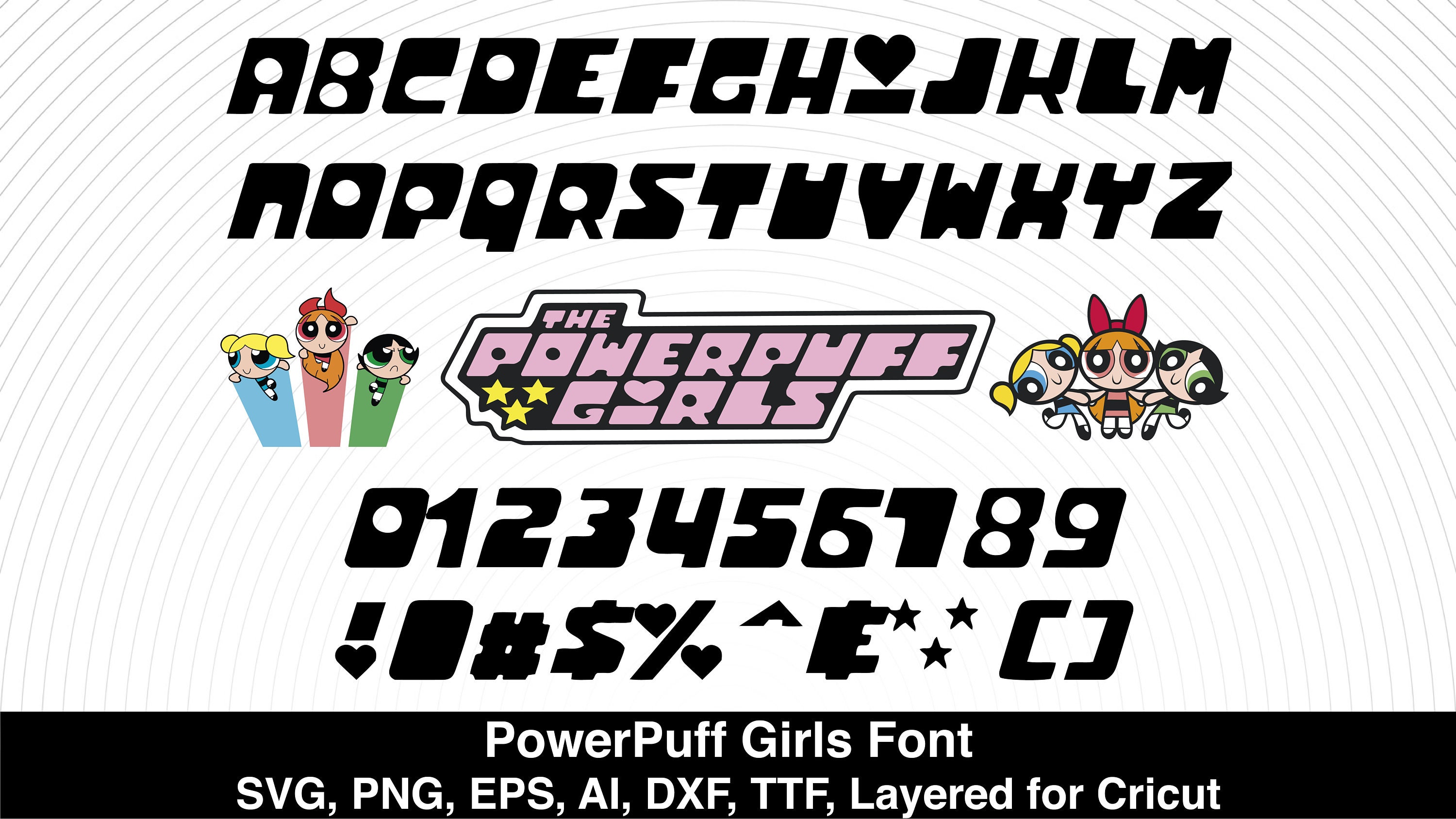 Powerpuff Girls Font Bundle Powerpuff Girls PNG Power Puff - Etsy