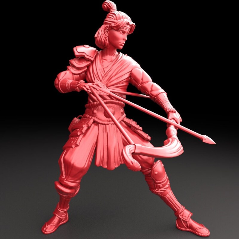 Samurai Archer Miniature - Etsy