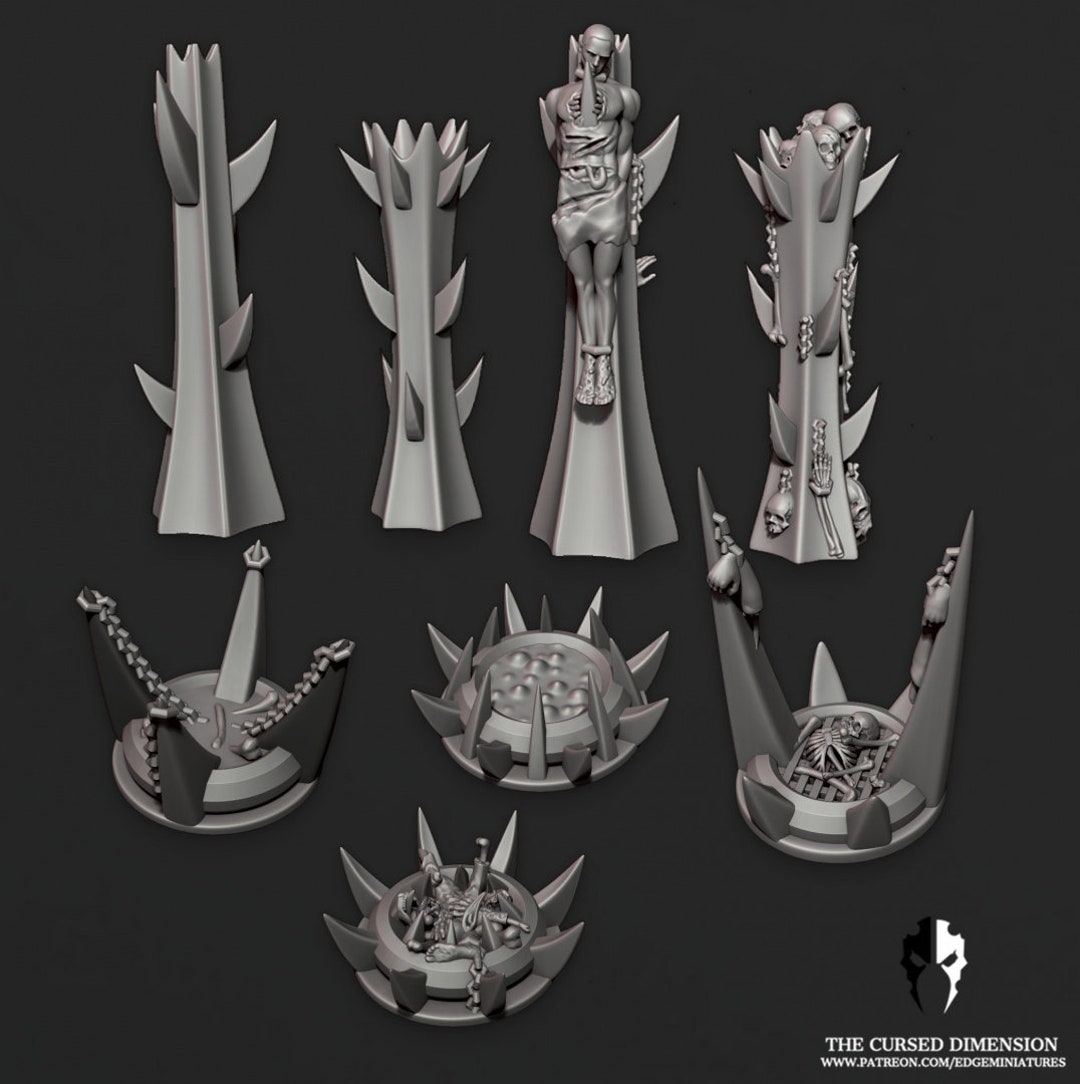Gruesome Pits and Pillars – Cursed Elves by Edge Miniatures - Etsy