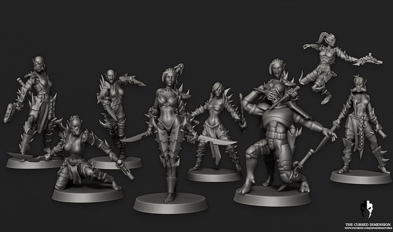 Arena Warriors/gladiators – Cursed Elves by Edge Miniatures - Etsy