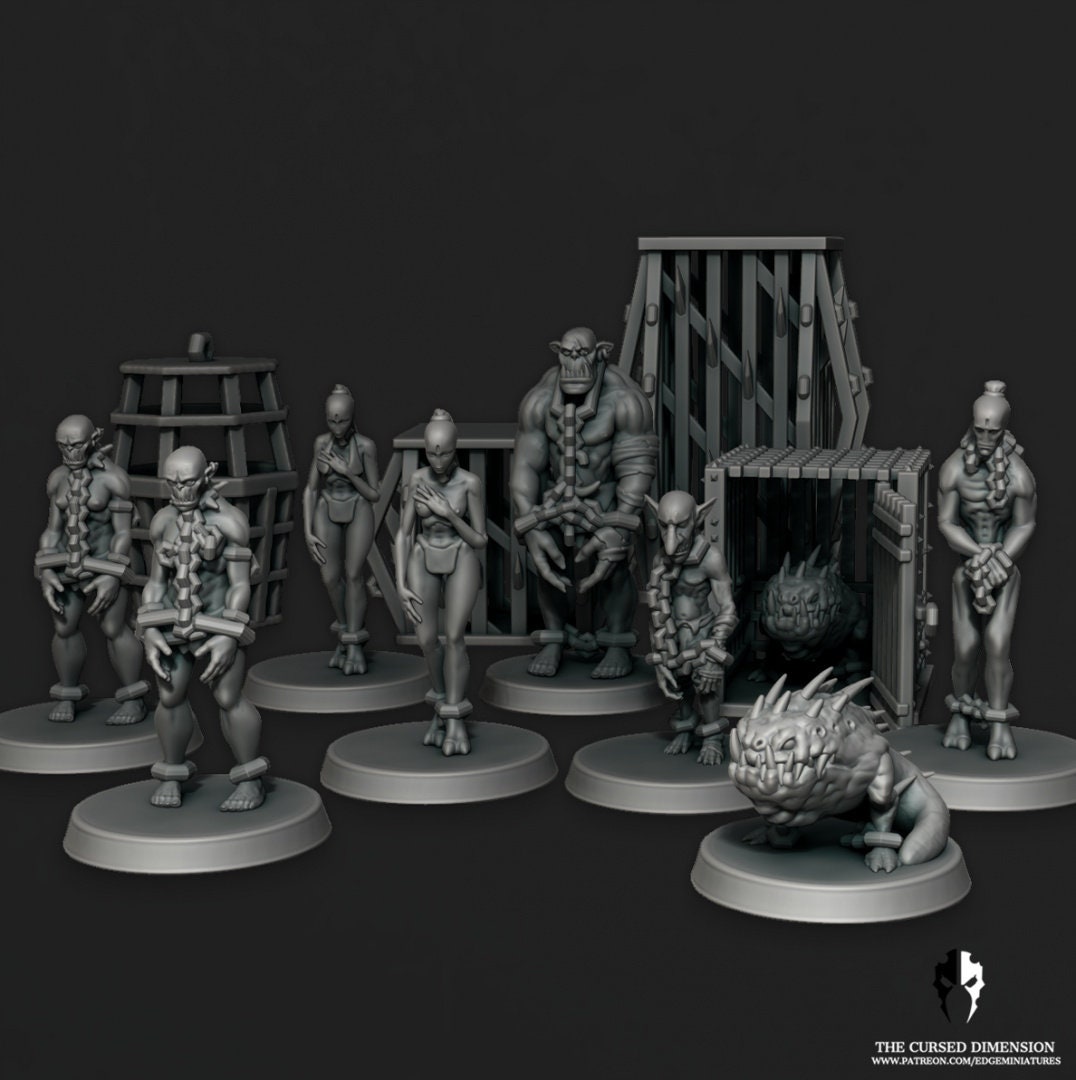 Alien Slaves/captives by Edge Miniatures - Etsy