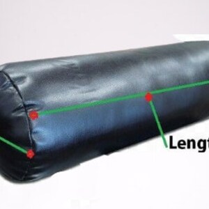 Real Geniune Lambskin Leather, Brown ROUND Shaped BOLSTER Pillow COVER, Anniversary Decor ...