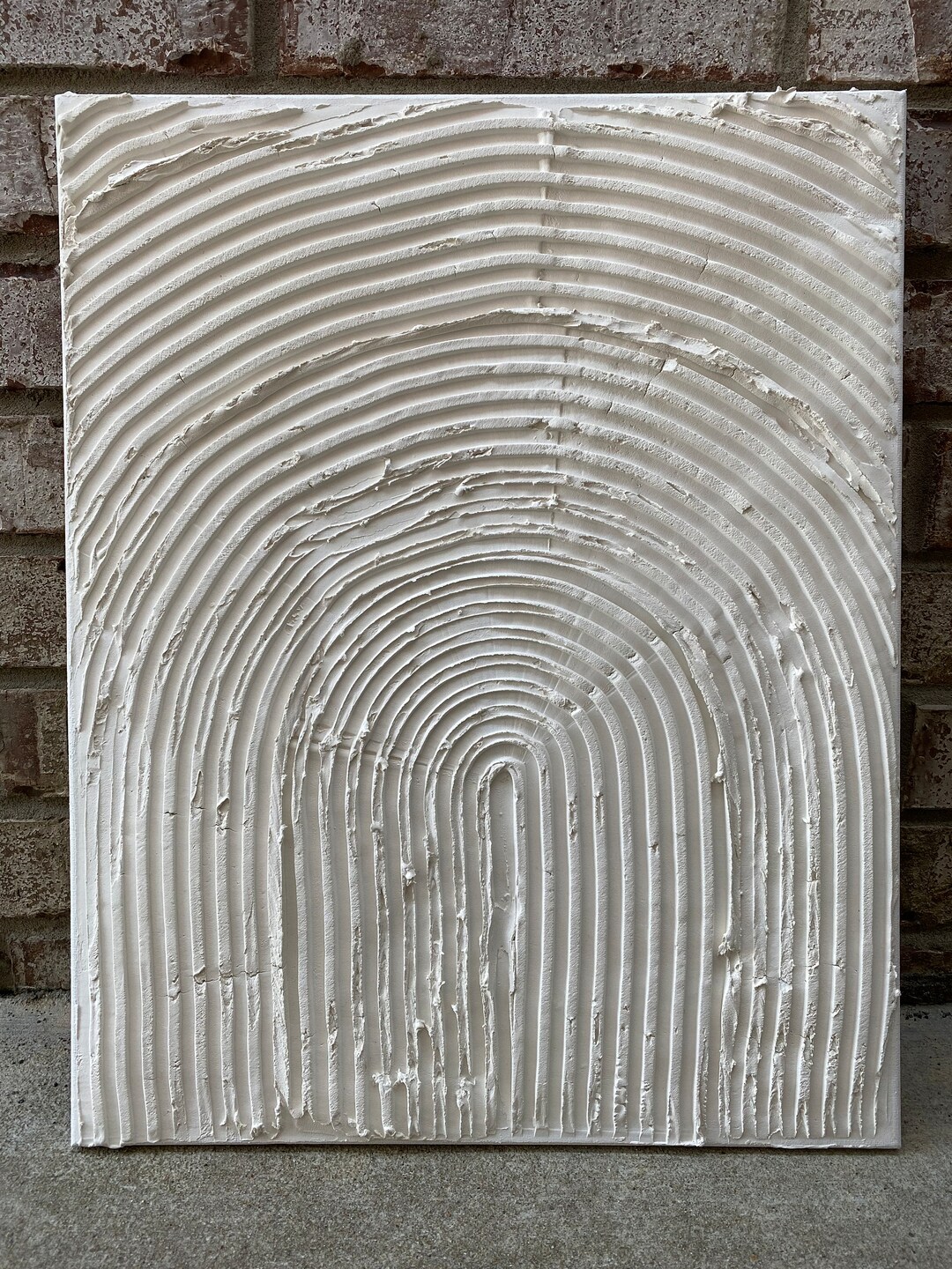 Textured Beige Rainbow Wall Art, Arch Abstract Plaster Painting ...