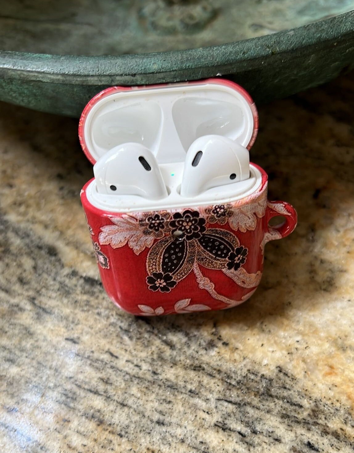 Japanese Red Floral AirPod Case Hard Cover for Original or - Etsy