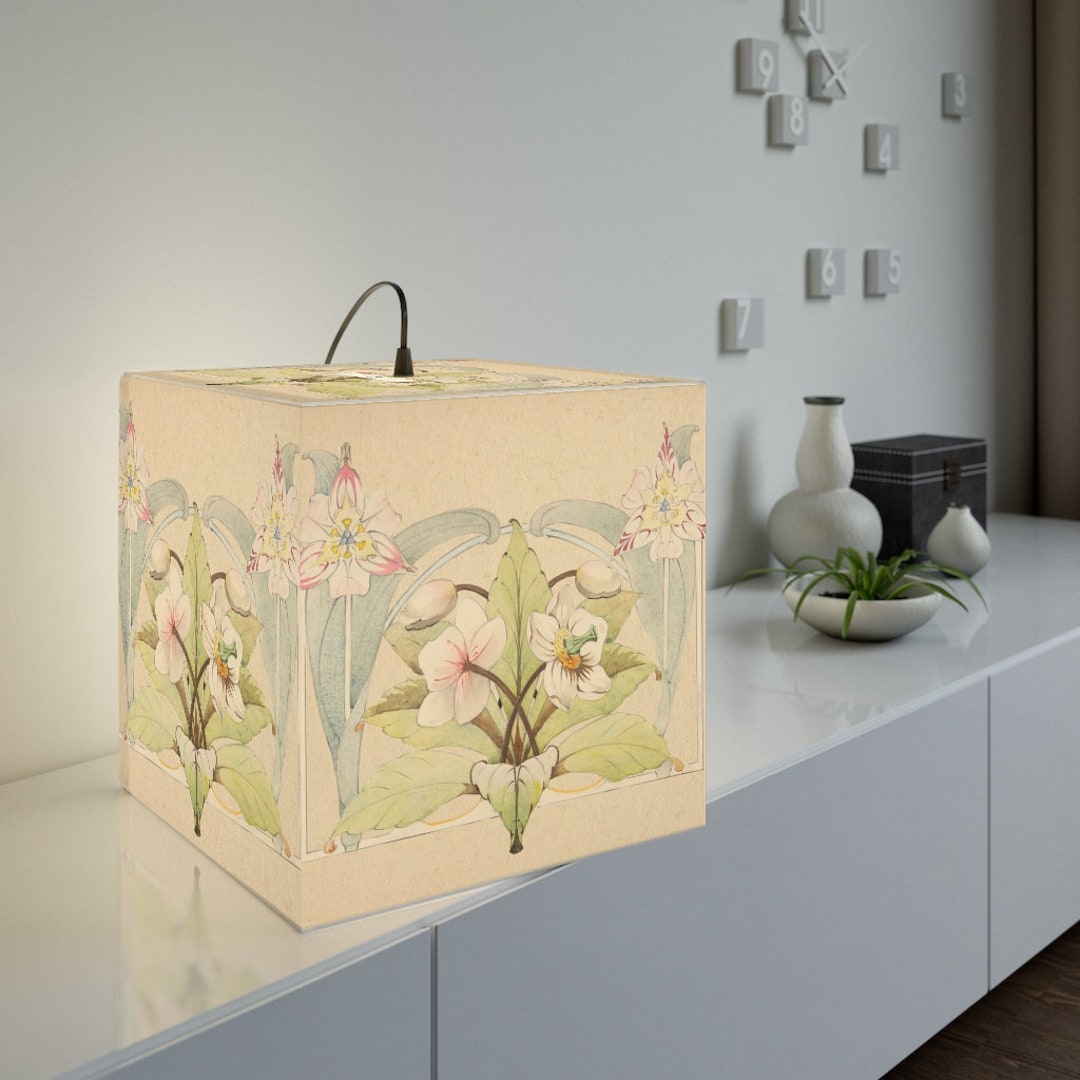 Flowing Romantic Flowers, Airy Garden, Pastel Home Decor, Light Cube ...