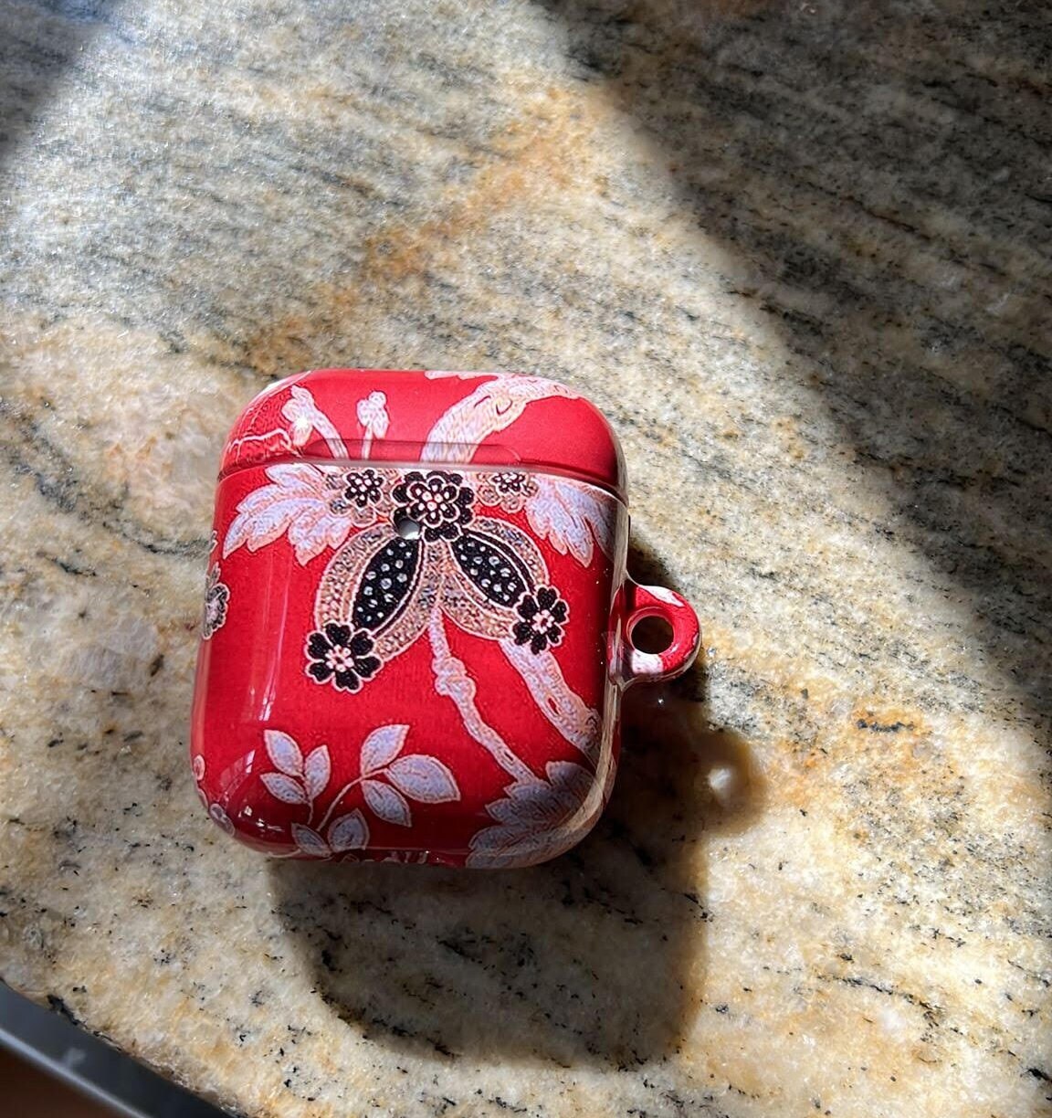 Japanese Red Floral AirPod Case Hard Cover for Original or - Etsy