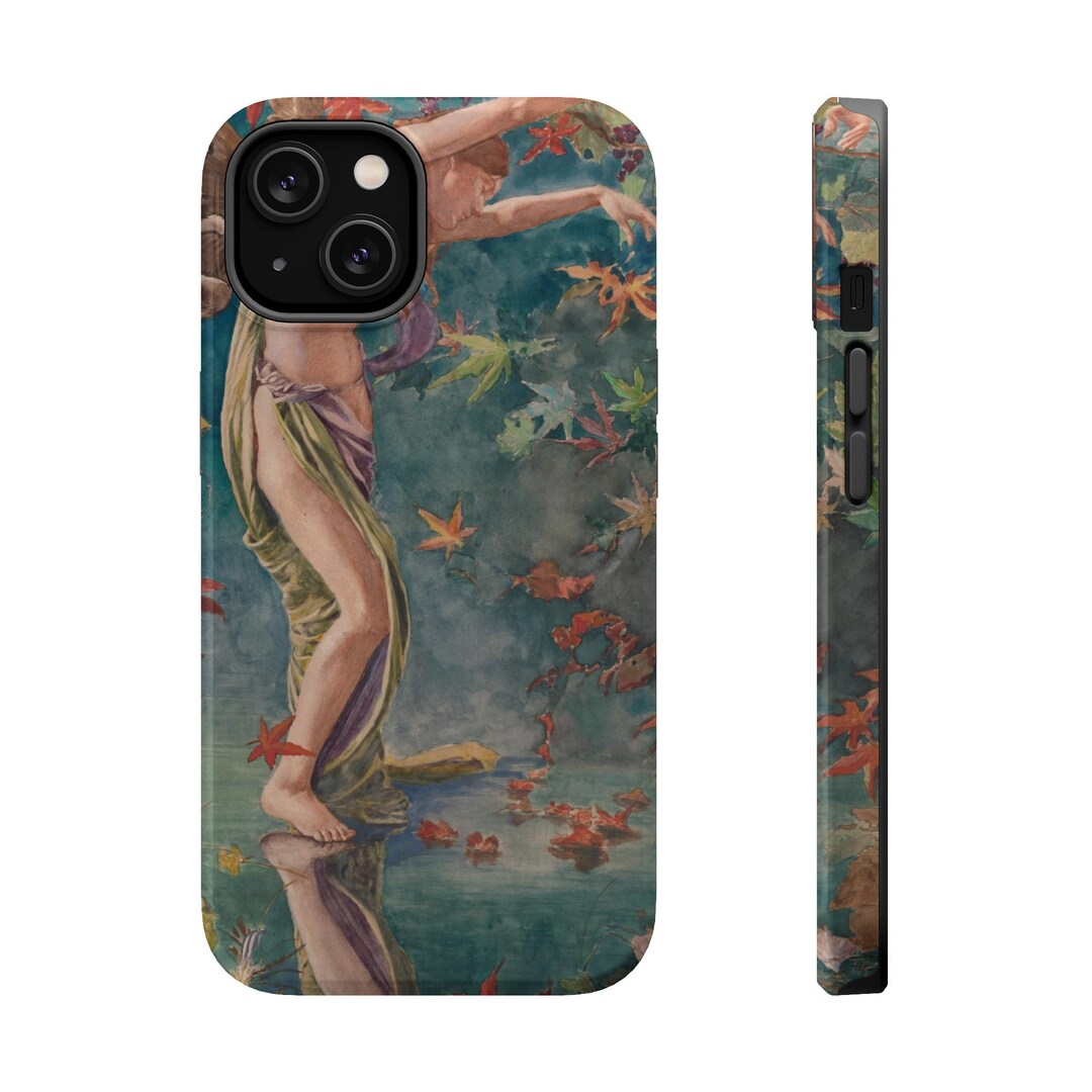 Water Goddess Reflection With Fall Leaves |turquoise Blue Magsafe Tough ...