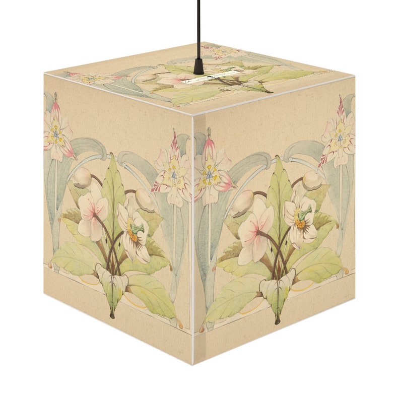 Flowing Romantic Flowers, Airy Garden, Pastel Home Decor, Light Cube ...