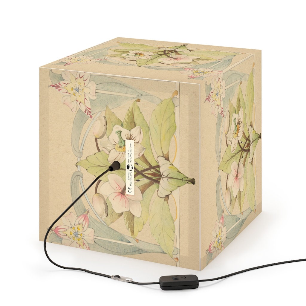 Flowing Romantic Flowers, Airy Garden, Pastel Home Decor, Light Cube ...