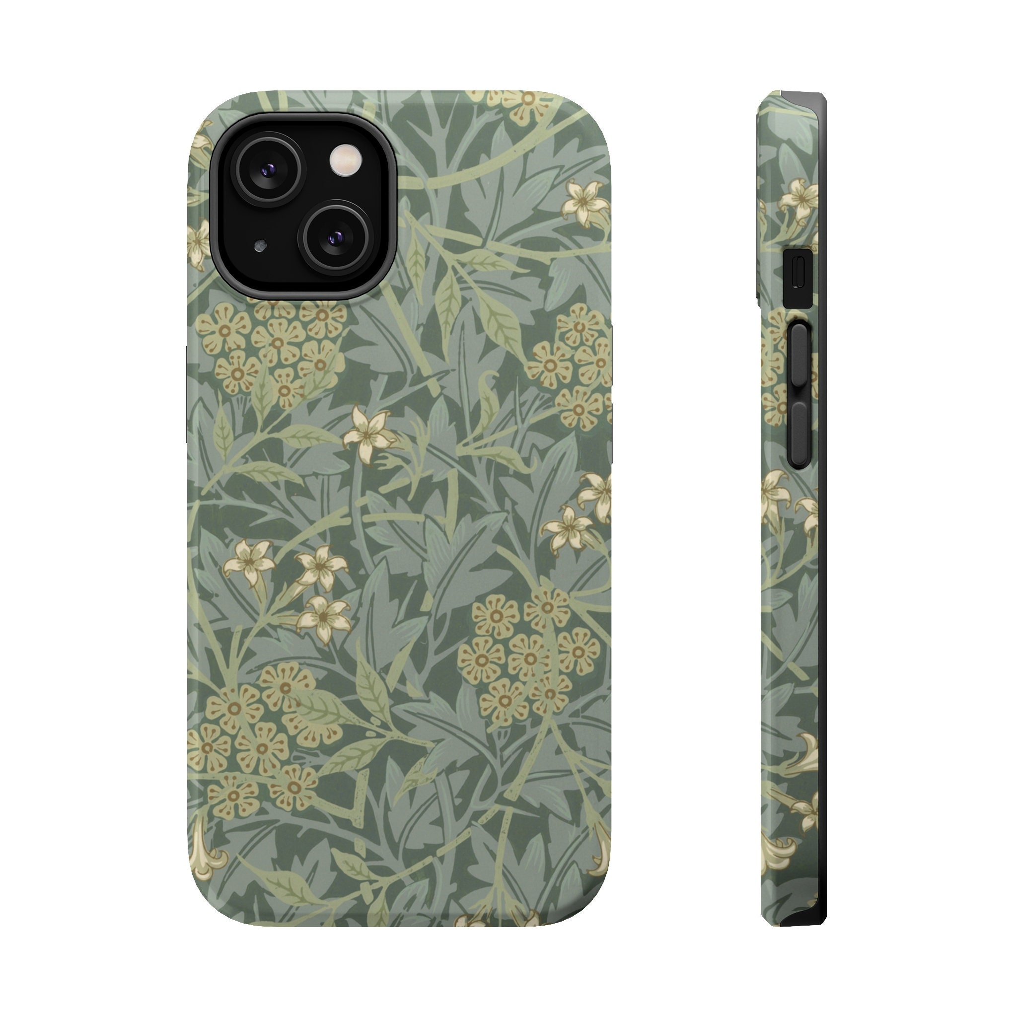 Sage Green Secret Garden Desert Florals on Magsafe Tough iPhone Case ...