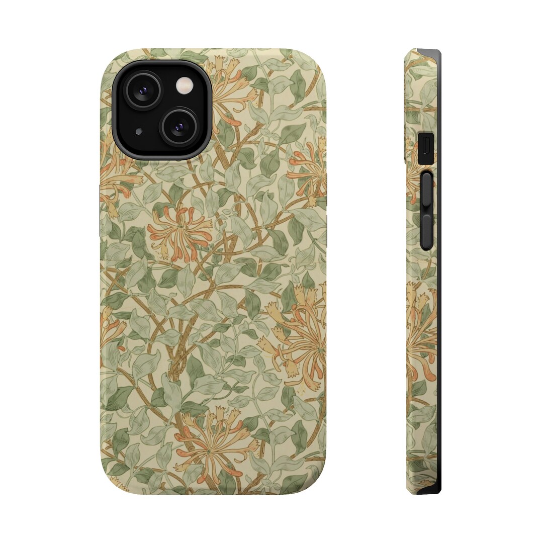Honeysuckle Flowers and Vines | Modern Vintage Magsafe Tough iPhone Case for Iphones 12, 13, 14 ...
