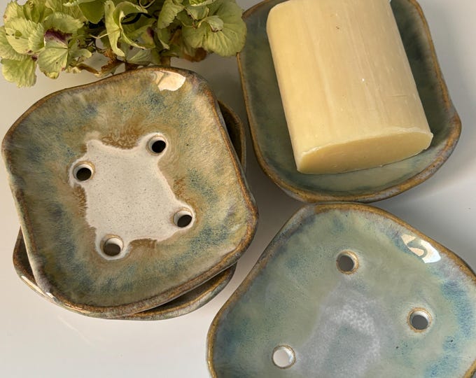 Handmade Ceramic Soap Dish, Rectangular Soap Dish, Unique Ceramic Soap ...