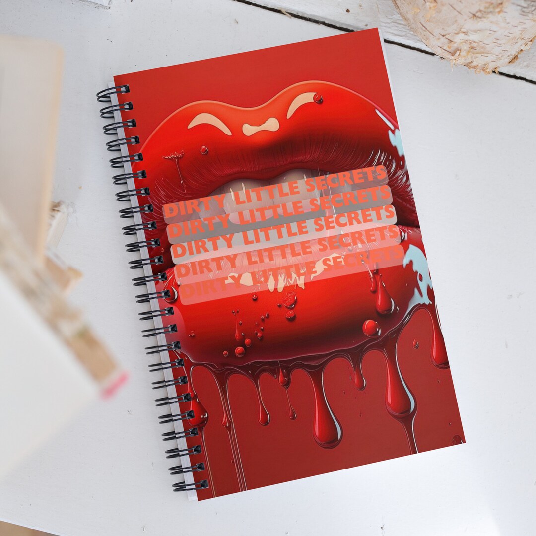 Dirty Little Secrets Spiral Notebook 140 Dotted Pages Red Lips Cover - Etsy