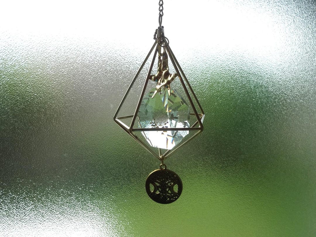 Window Crystal Suncatcher, Metal Octahedron & Tree of Life Decor ...