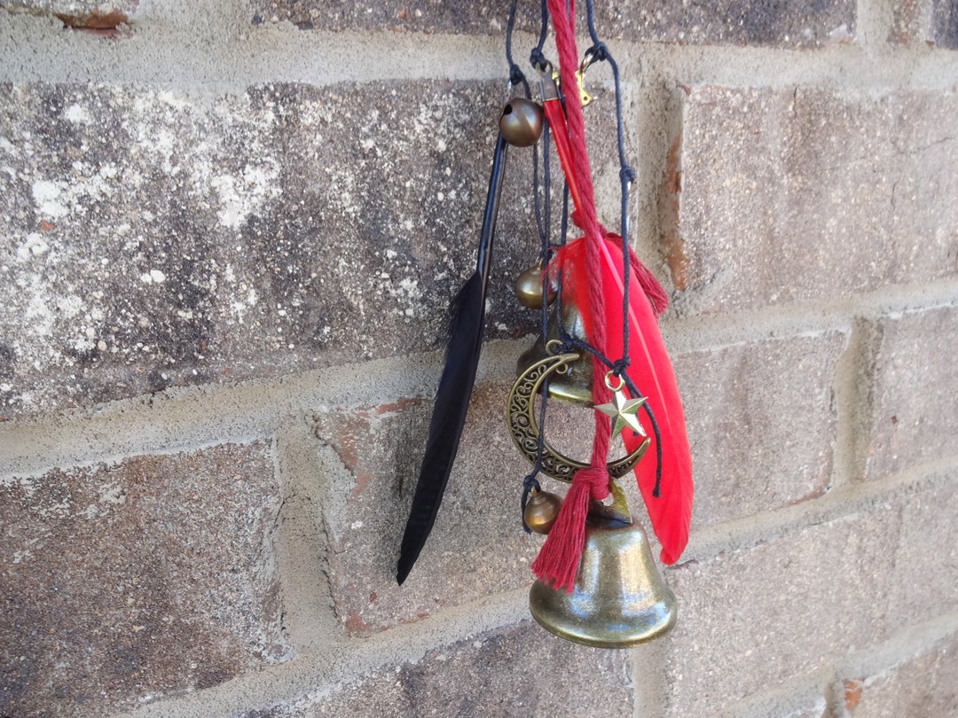 Witch Bells for Entry Way Protection, Wiccan Bells on a String Doorknob ...