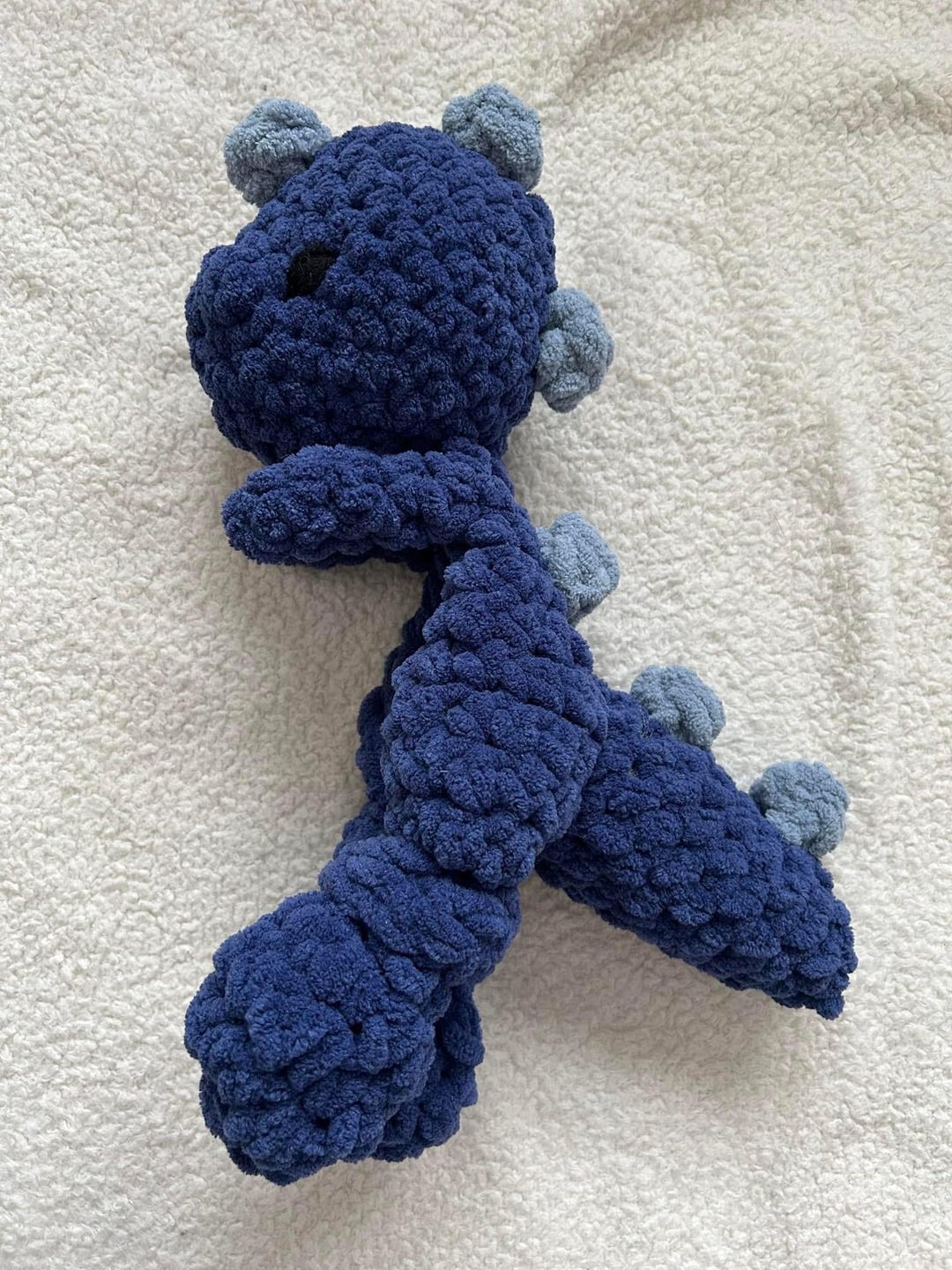 Dozer the Dino Mini Knotted Lovey | Dinosaur Snuggler | Crochet Dino ...