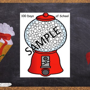 100 Day of School Countdown - Gumball Machine - Printable - Digital ...