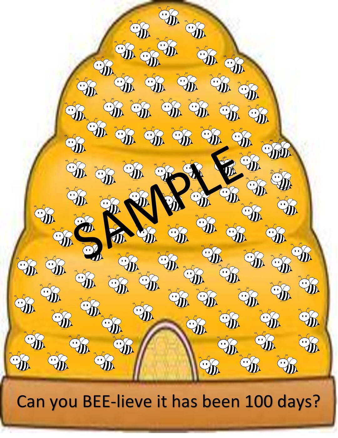 100th Day of School Countdown - Bee Hive - Printable - Digital Download ...