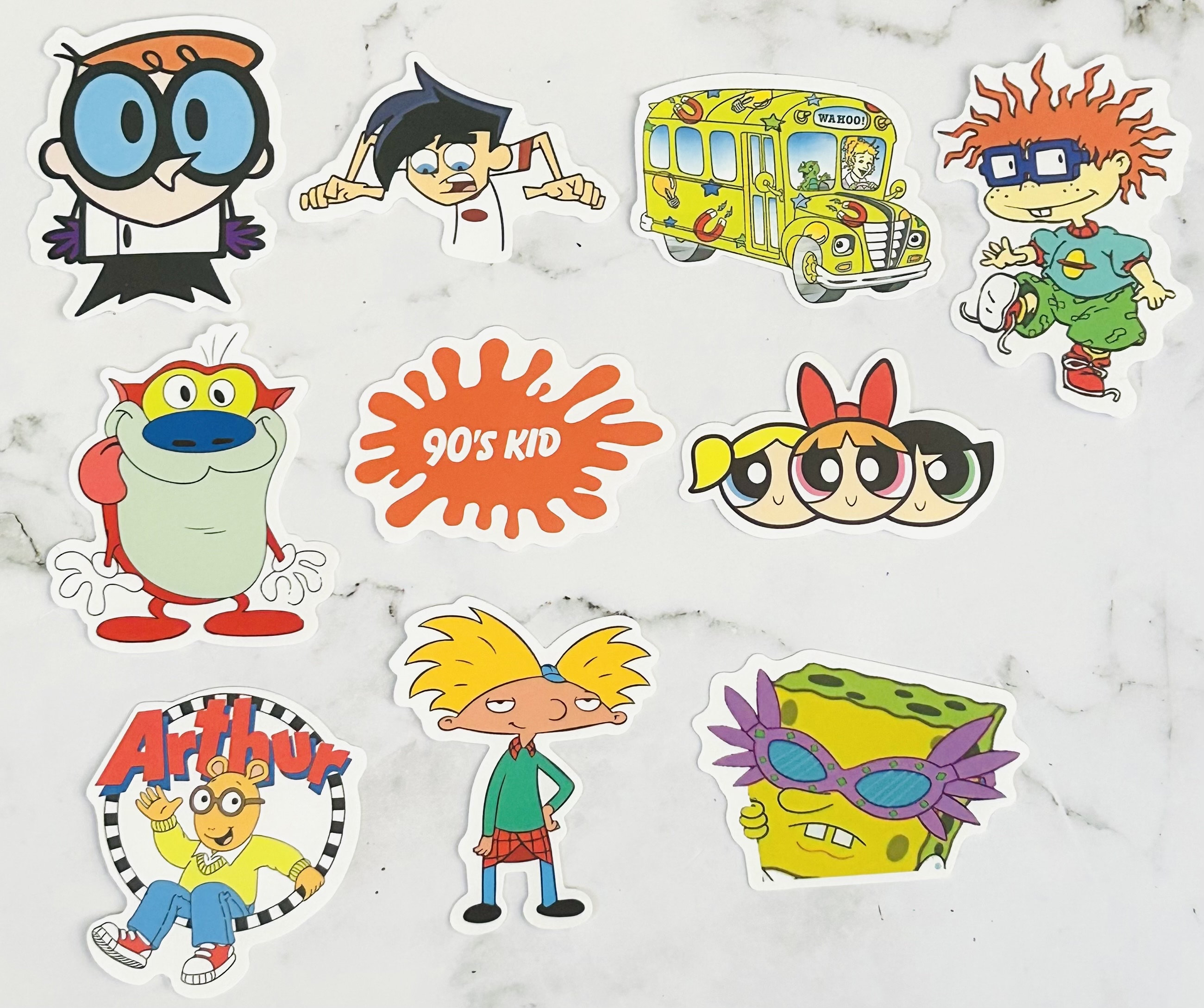 90’s Cartoon Stickers Free Shipping! - Etsy