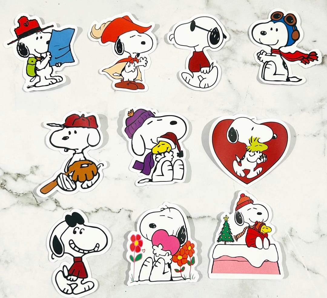 Snoopy Sticker Grab Bag Free Shipping - Etsy