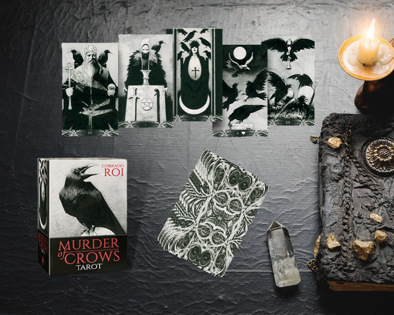 Murder of Crows Tarot Deck With Guidebook by Corrado Roi 78 - Etsy