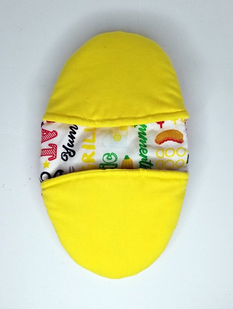 Handmade Finger Potholder: Yellow Mini Oven Mitt - Etsy