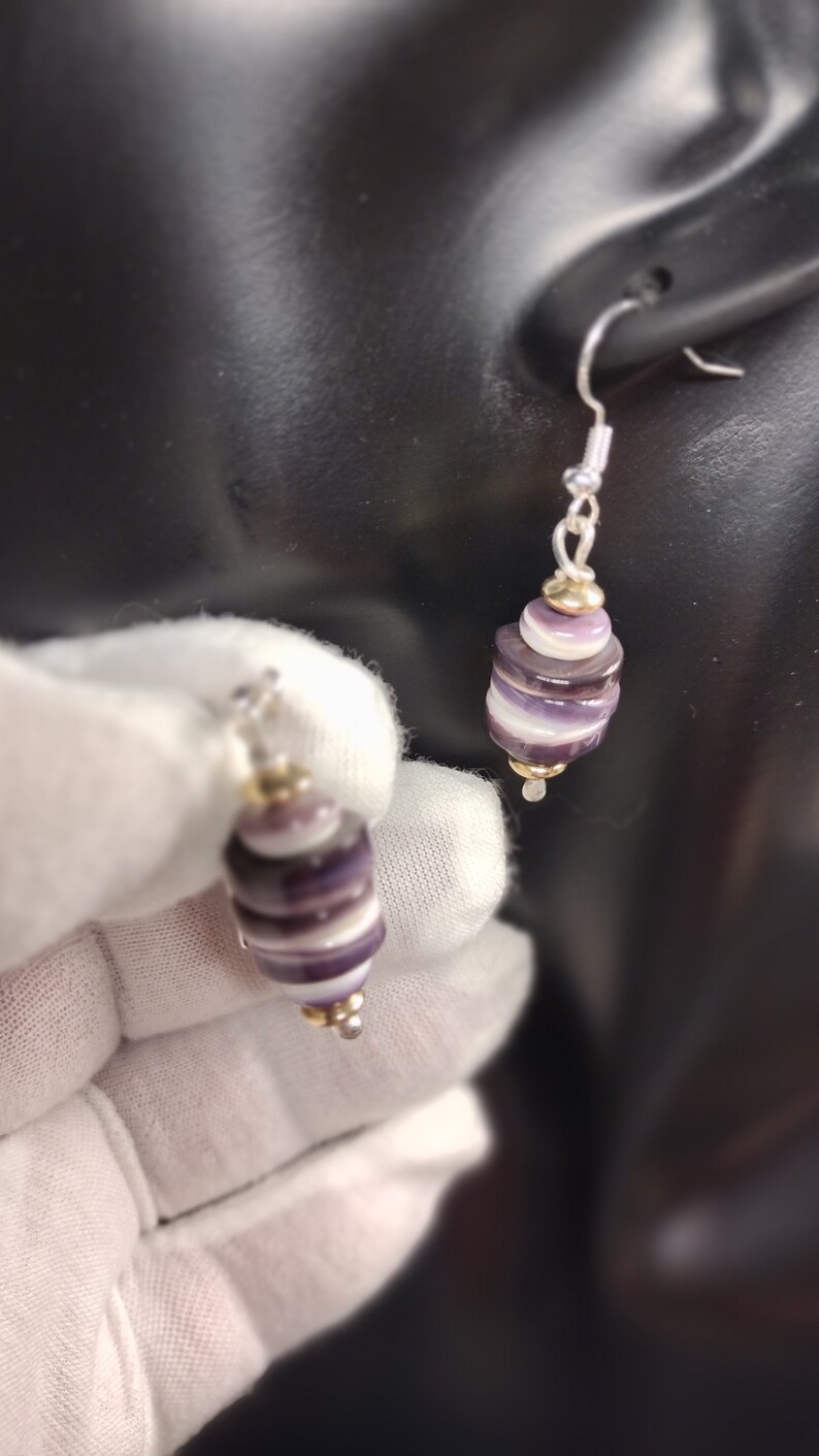 Wampum Earrings Select Designer Sterling Silver and Gold - Etsy