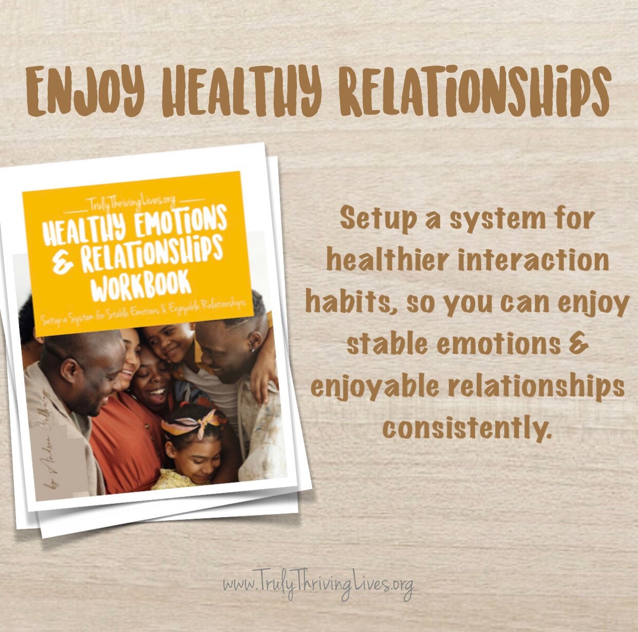Healthy Emotions & Relationships Workbook to Address Feelings ...
