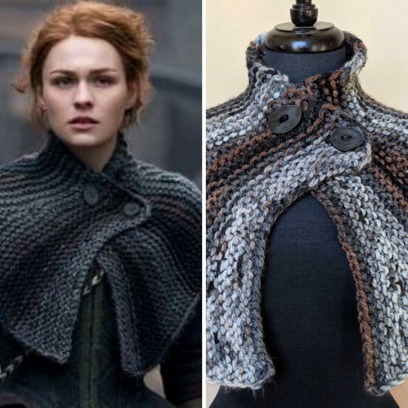Outlander Brianna's Season 4 Capelet PDF Knitting Pattern - Etsy UK