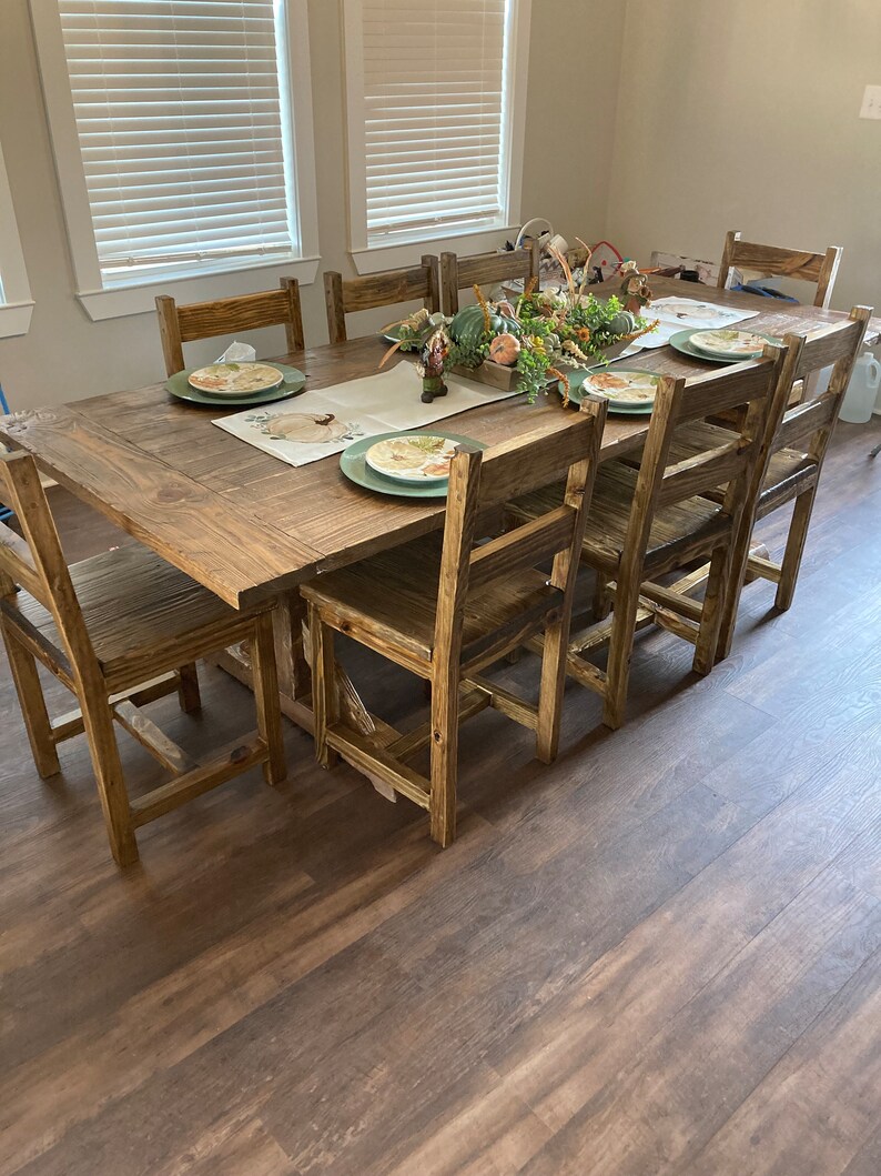 Farmhouse Trestle Table - Etsy