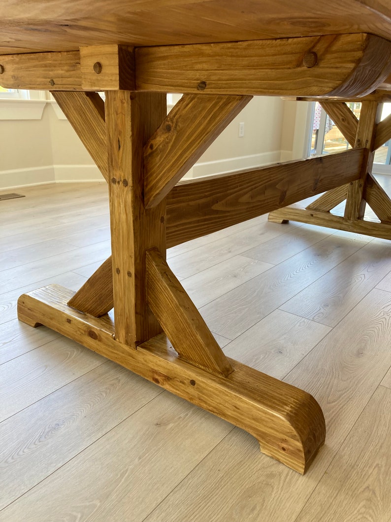 Farmhouse Trestle Table - Etsy