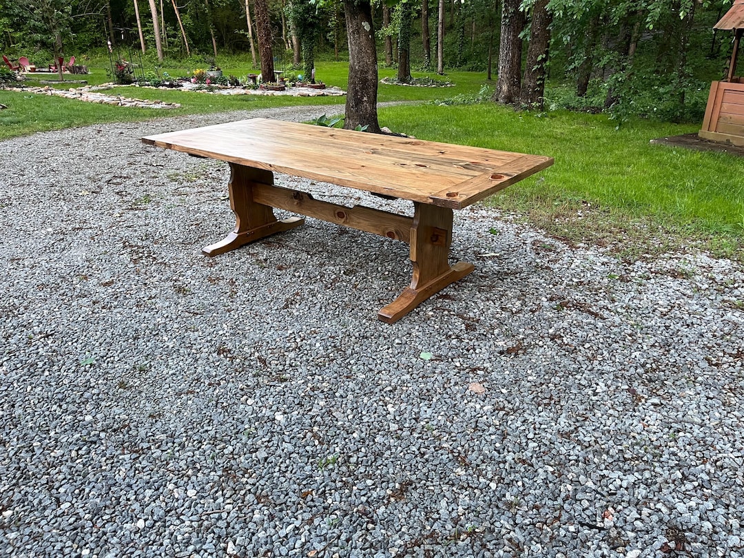 Trestle Dining Table - Etsy