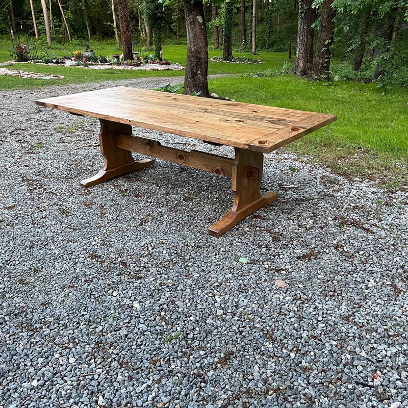 Trestle Dining Table - Etsy