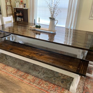 Farmhouse Trestle Table - Etsy