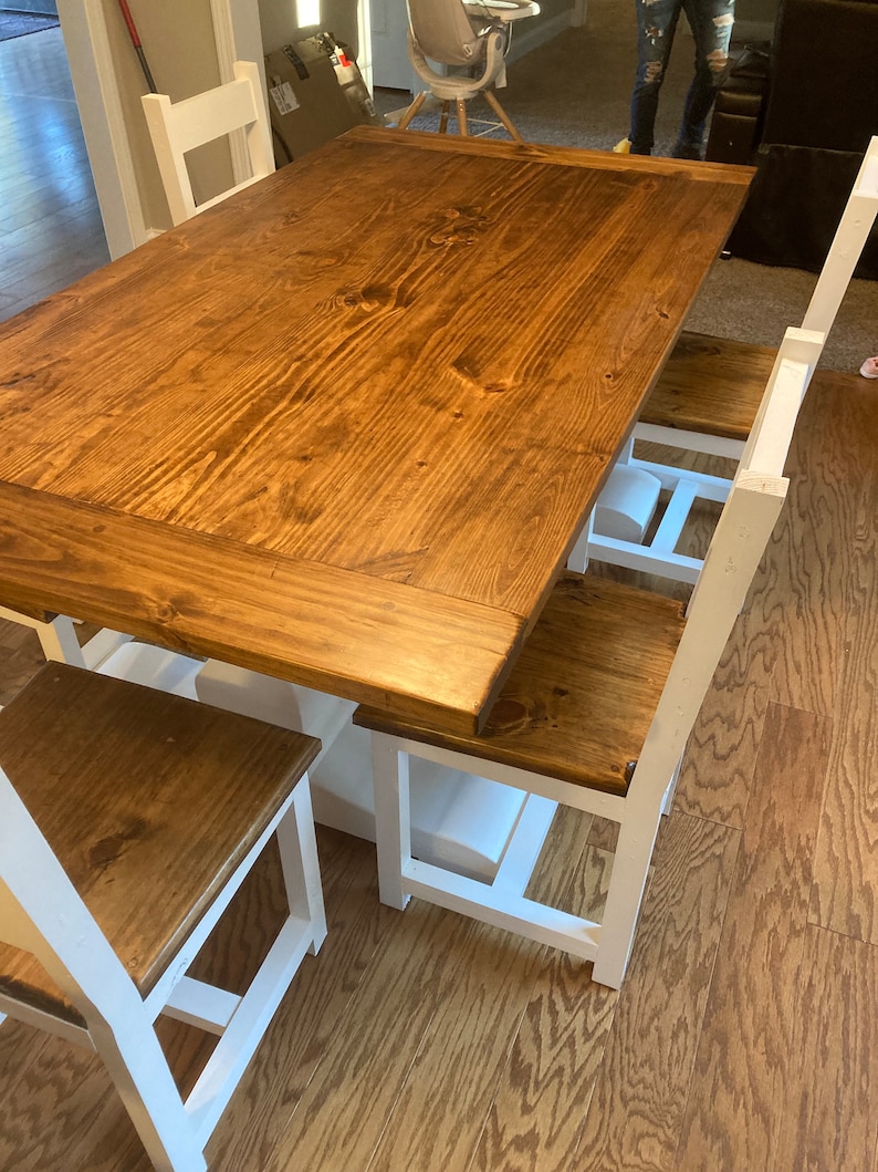Double Pedestal Farmhouse Table - Etsy