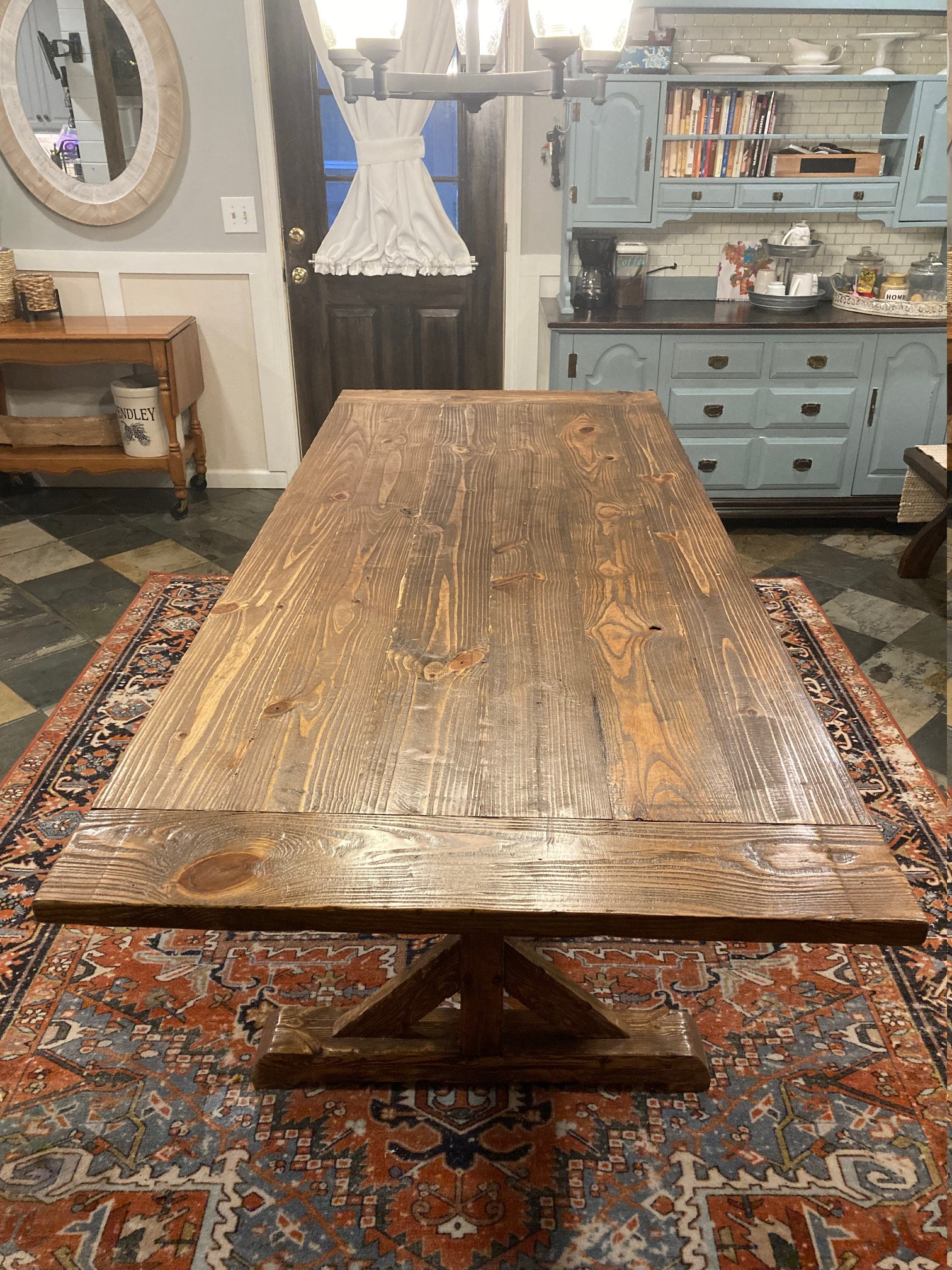 Farmhouse Trestle Table - Etsy