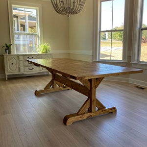 Farmhouse Trestle Table - Etsy