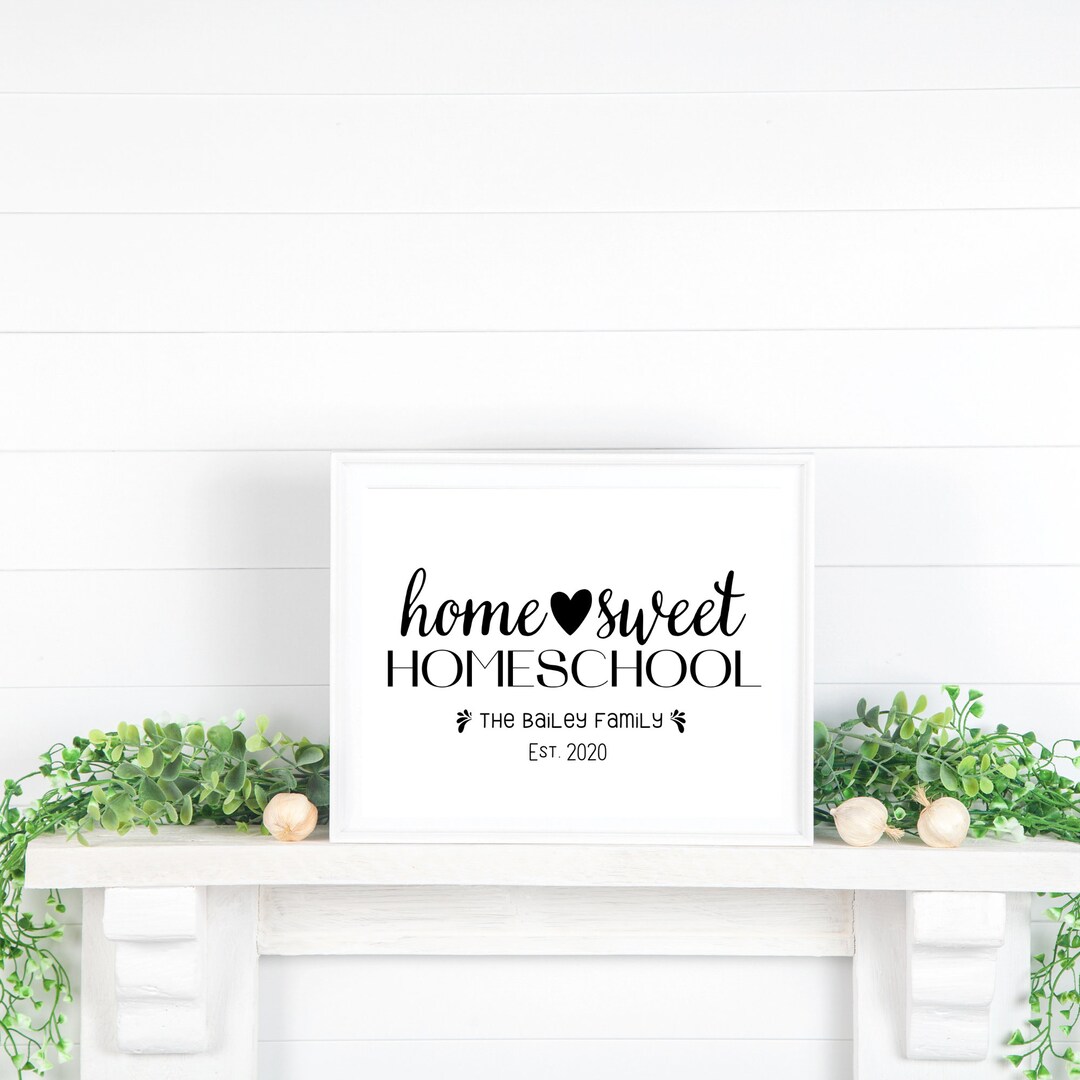 Personalized Home Sweet Homeschool Art Print (digital Download) - Etsy