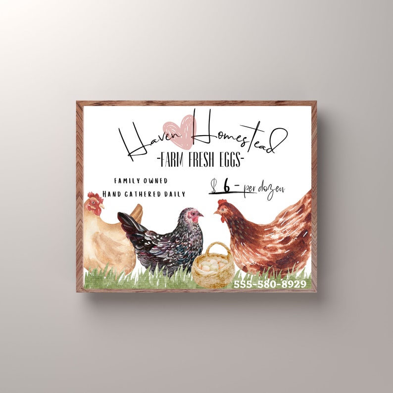Customizable Farm Fresh Eggs, Custom Egg Sign, Custom Farm Sign ...