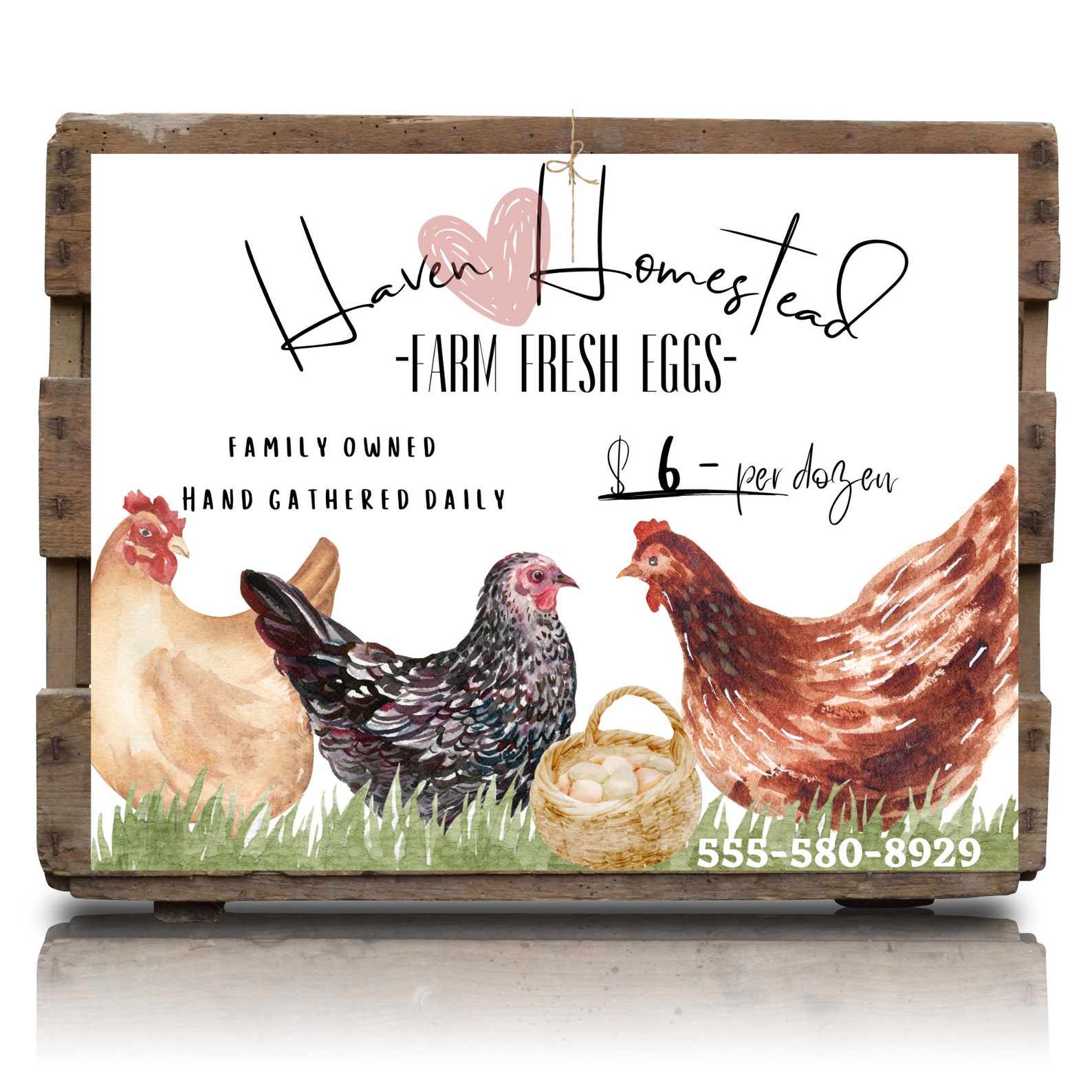 Custom Farm Fresh Eggs Sign, Eggs for Sale, Fresh Eggs Printable ...