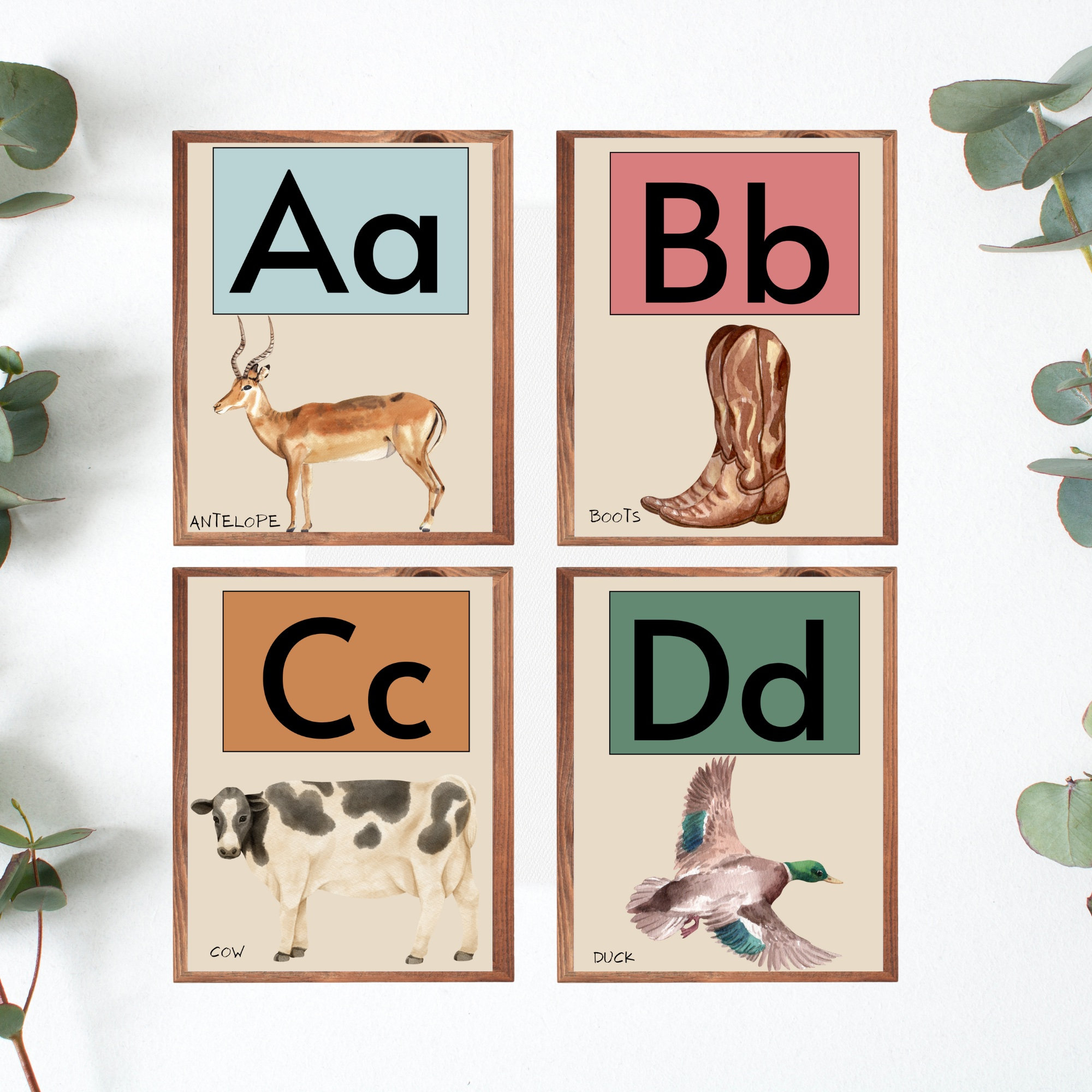 Farm Theme Alphabet Posters, Printable Farm Letters, Farm Themed ...