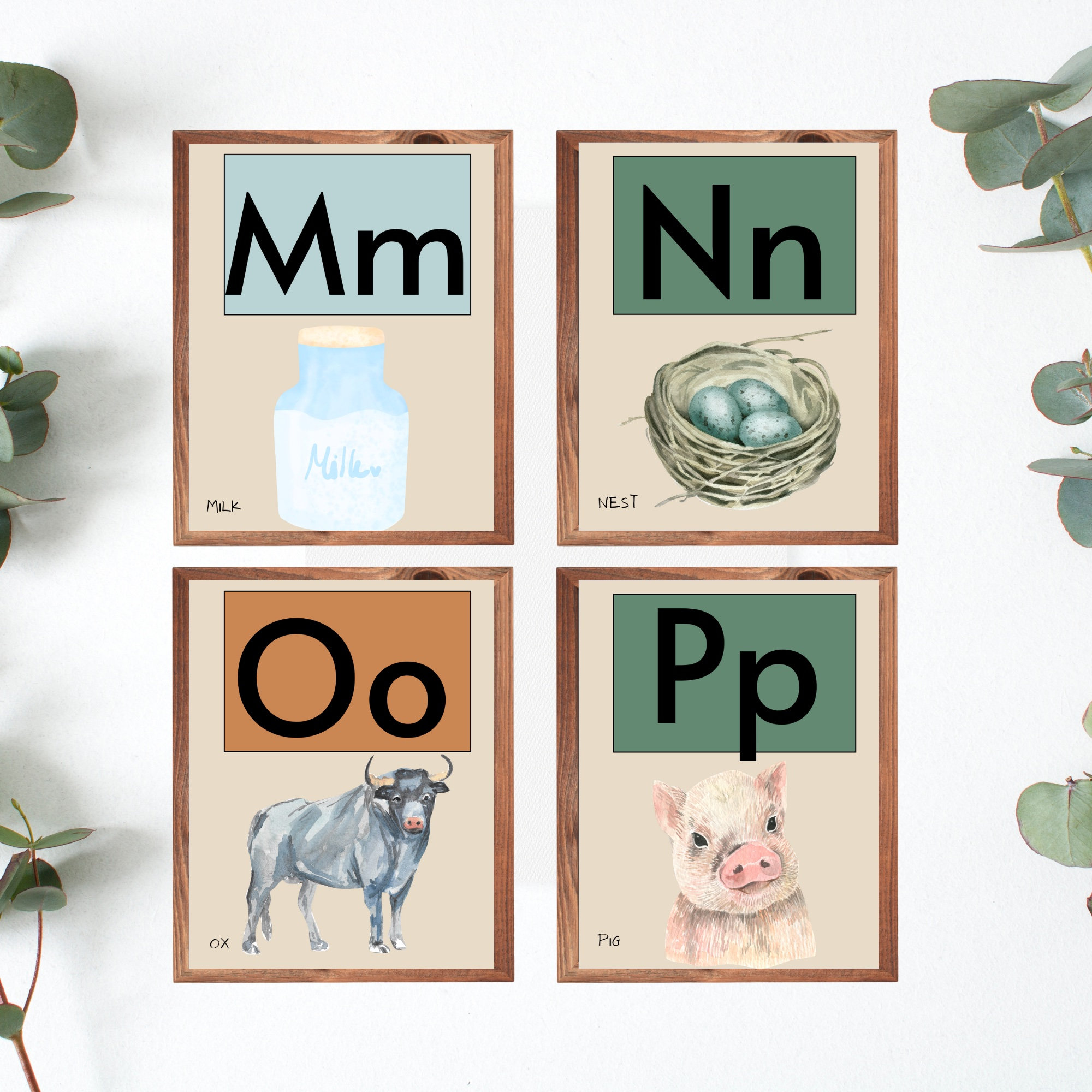 Farm Theme Alphabet Posters, Printable Farm Letters, Farm Themed ...