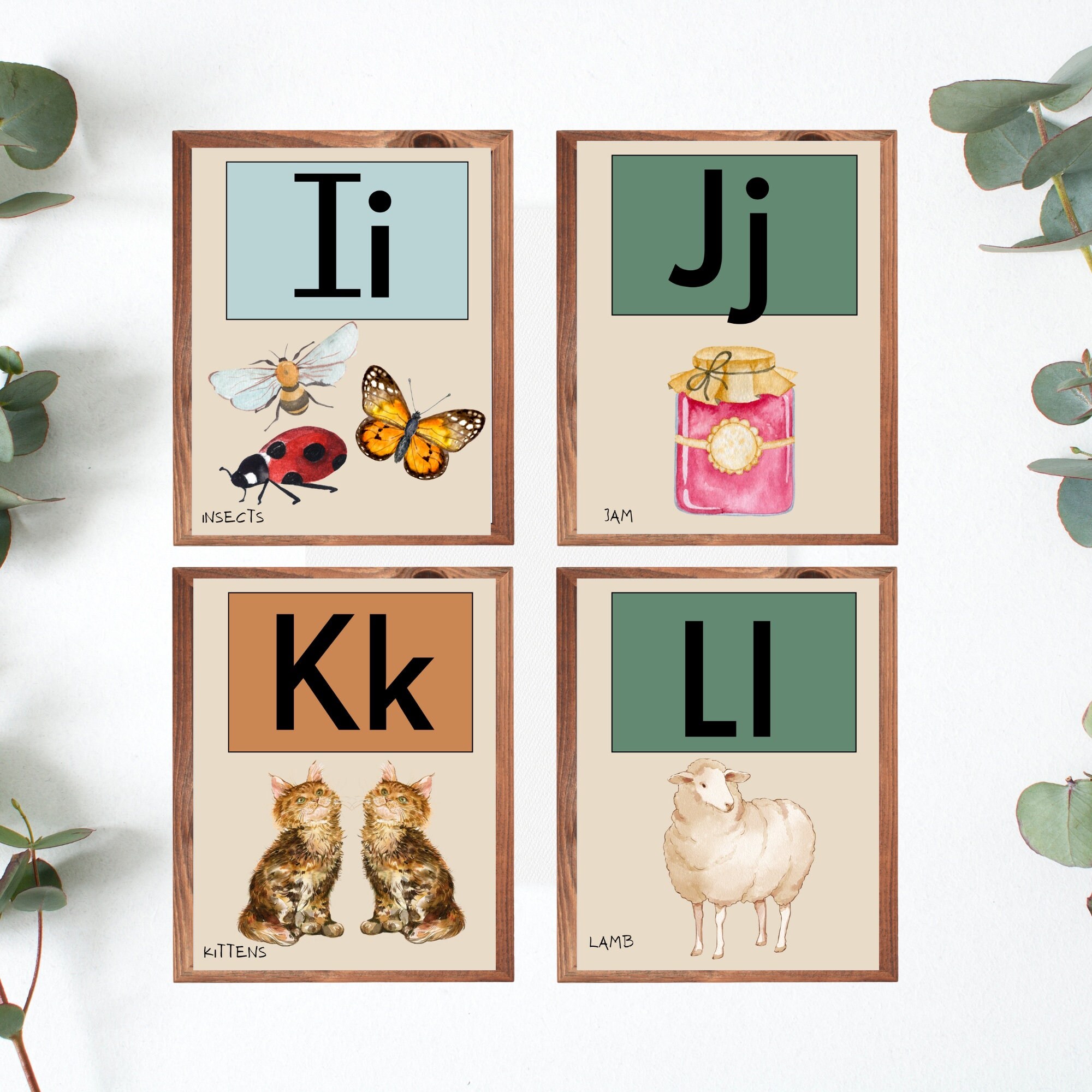 Farm Theme Alphabet Posters, Printable Farm Letters, Farm Themed ...