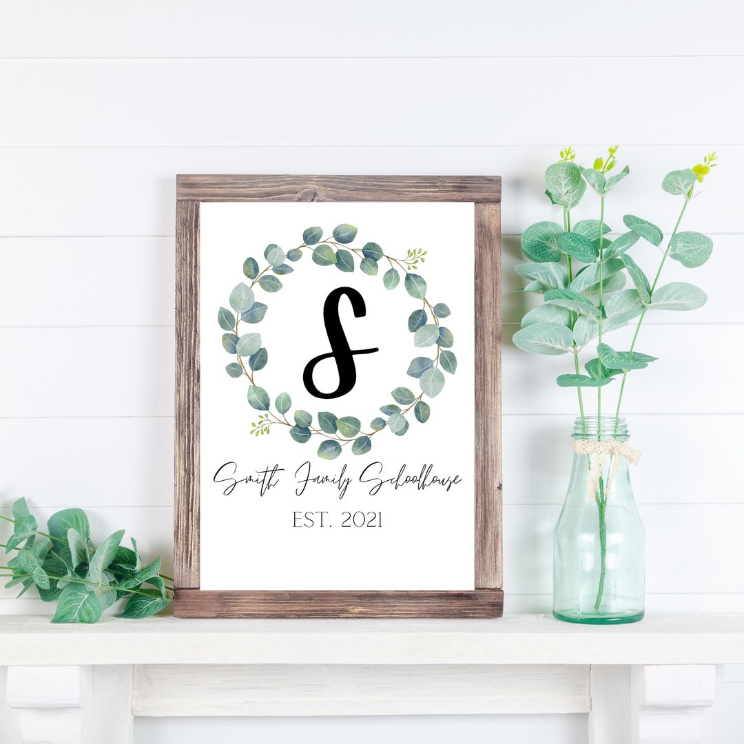 Personalized Homeschool Sign, Family Name Homeschool, Schoolhouse Sign ...