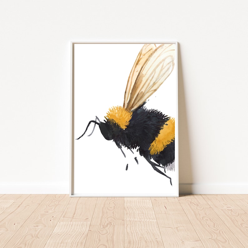 Bee Print Set, Bee Wall Art, Bee Decor, Nursery Bee Wall Art, Playroom ...