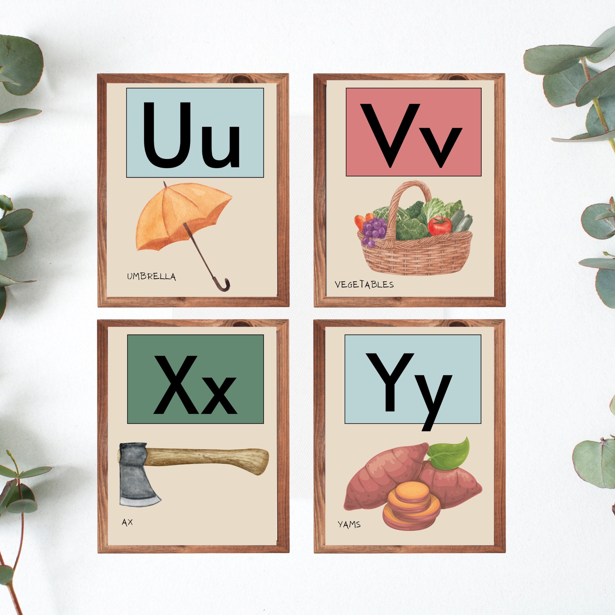 Farm Theme Alphabet Posters, Printable Farm Letters, Farm Themed ...
